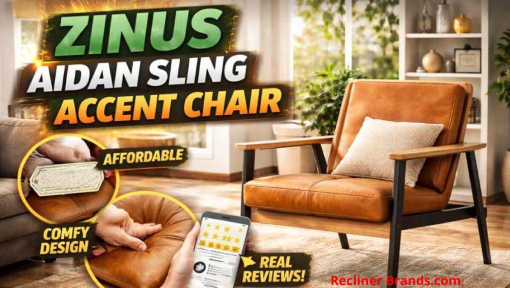 ZINUS Aidan Sling Accent Chair | Recliner Brands
